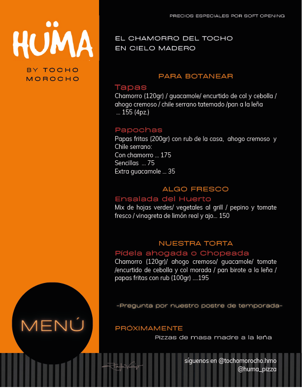 Menús – Cielo Madero